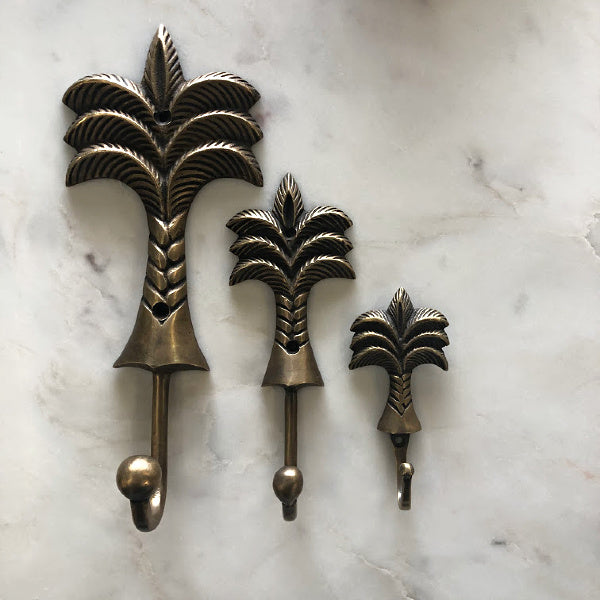Brass Palm Tree Wall Hook - Home On Darley Sydney – Home on Darley